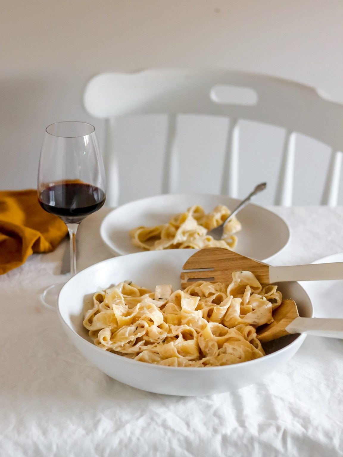 Easy Date Night Creamy Rosemary and Garlic Pasta - MAY EIGHTY FIVE