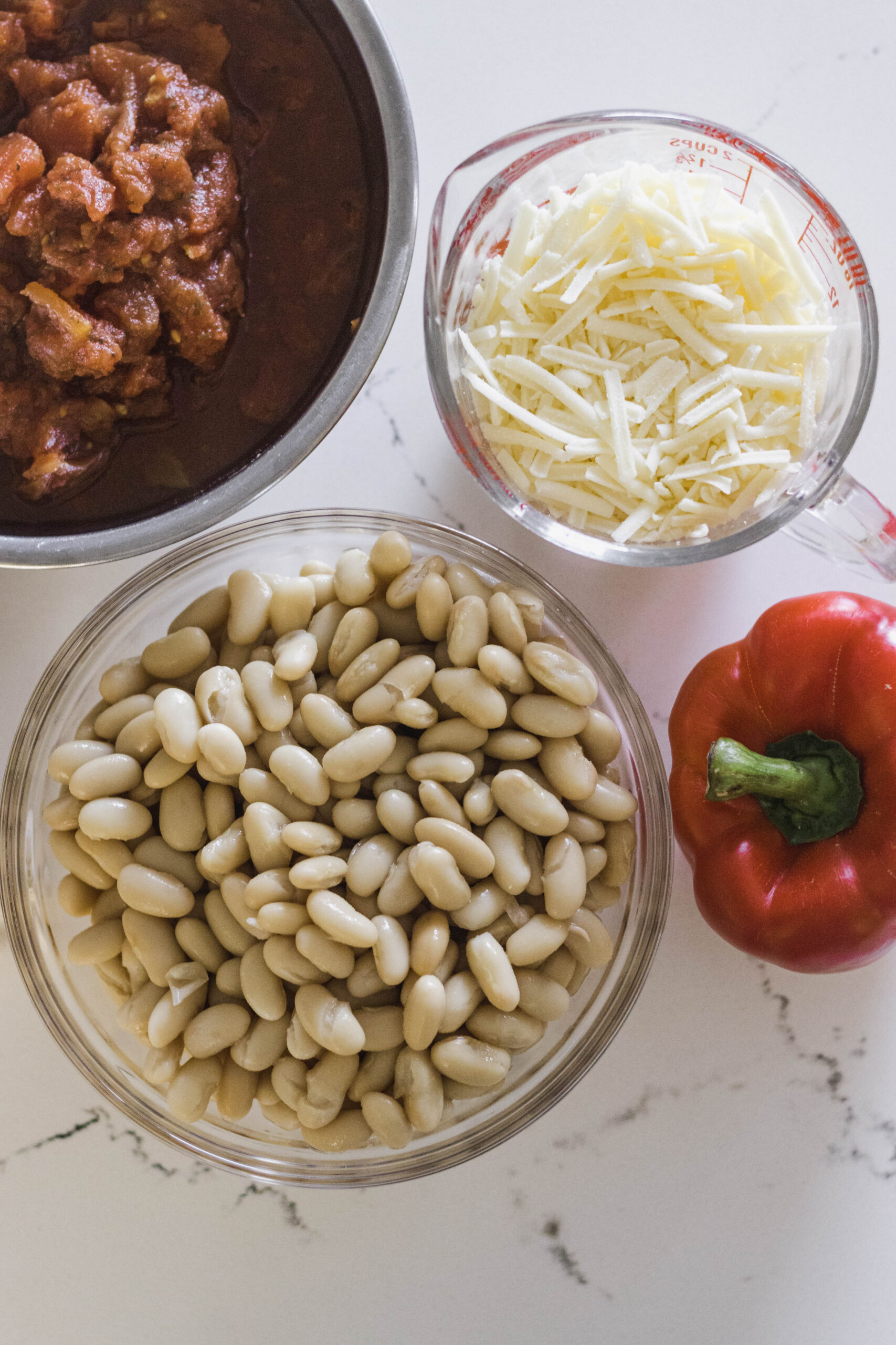 Baked Cheesy White Bean Tomato Skillet - MAY EIGHTY FIVE