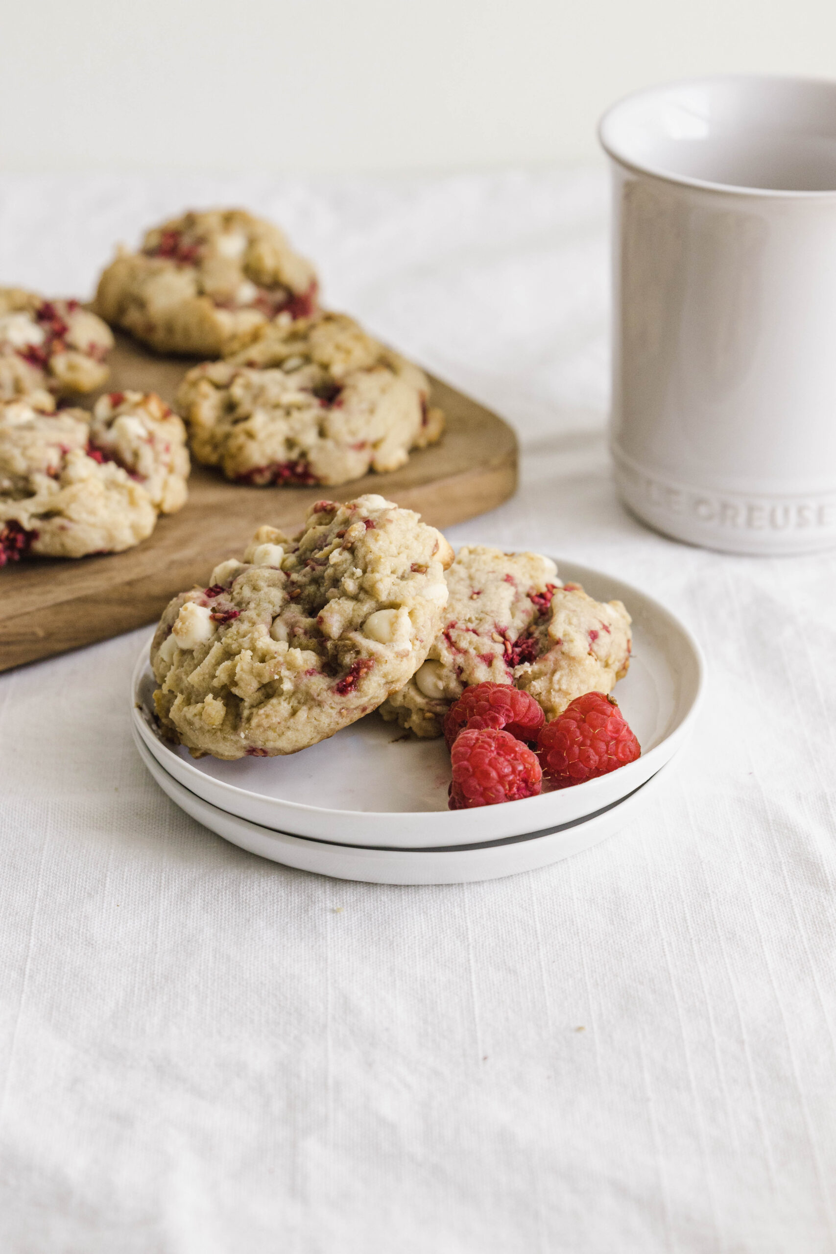 White Chocolate Chip and Raspberry Cookies - MAY EIGHTY FIVE