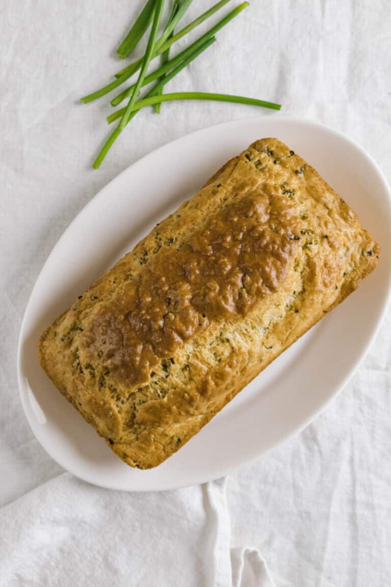 Easy and Quick Cheddar Cheese Bread with Chives - MAY EIGHTY FIVE