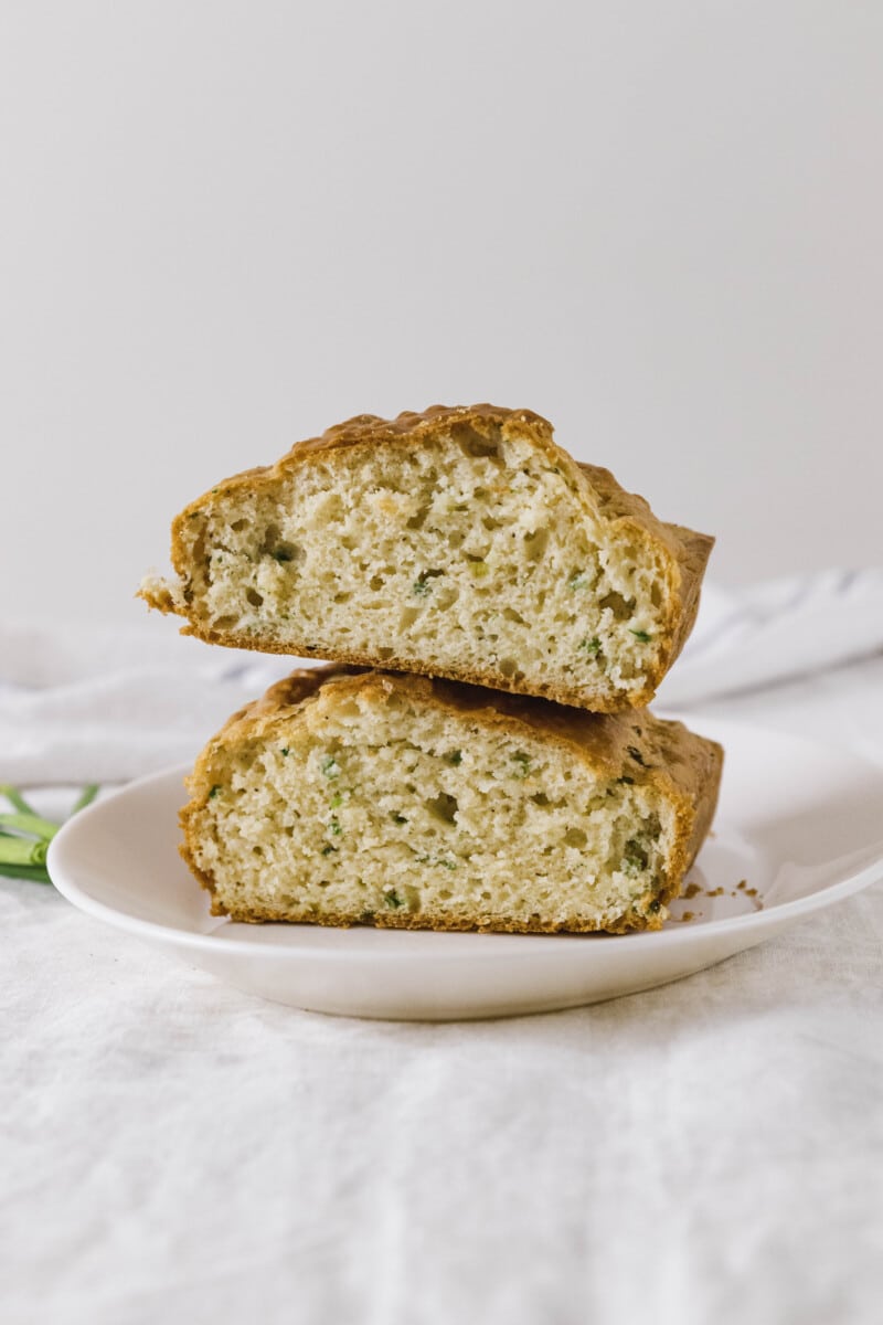 Easy and Quick Cheddar Cheese Bread with Chives - MAY EIGHTY FIVE